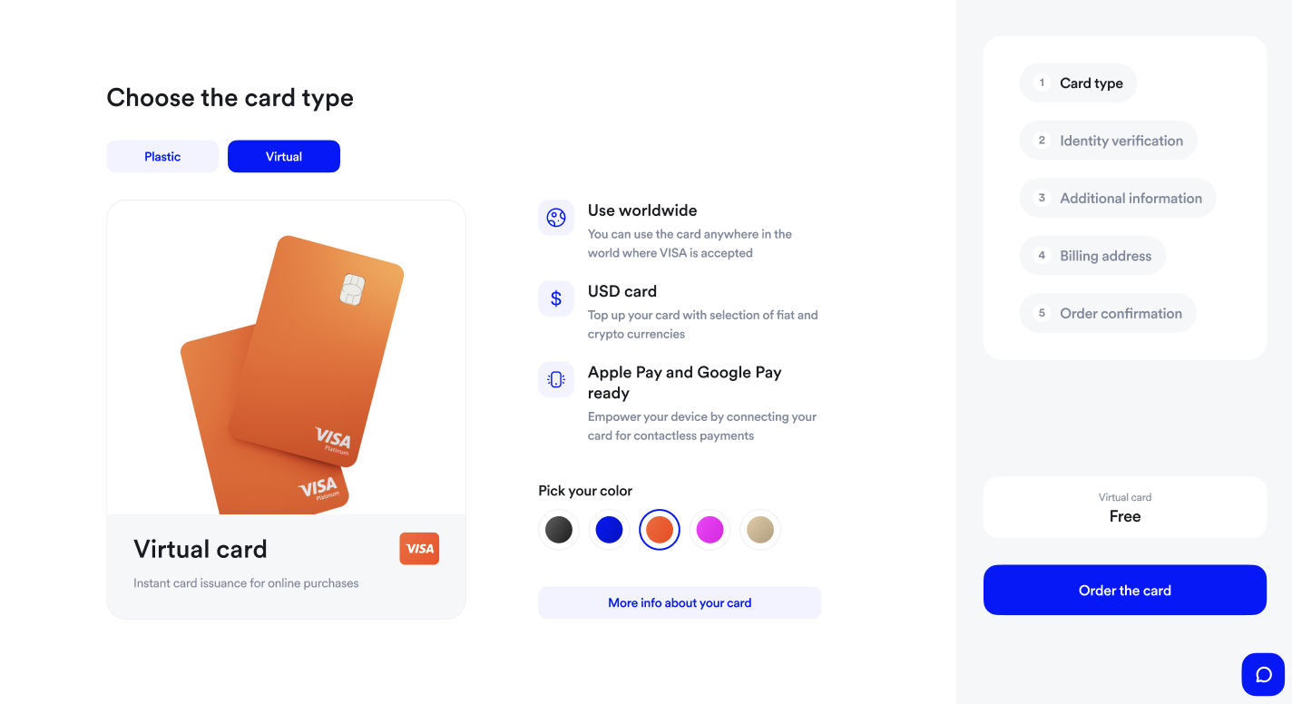How to order a Visa Platinum Card? – Crypterium Help